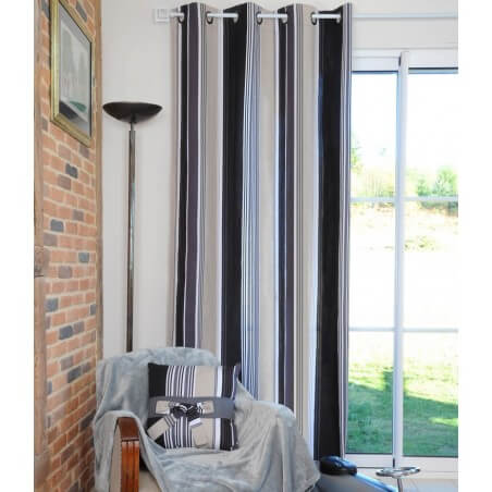 Rideau panneau - 135 x 260 cm - Lorette - Rayures verticales