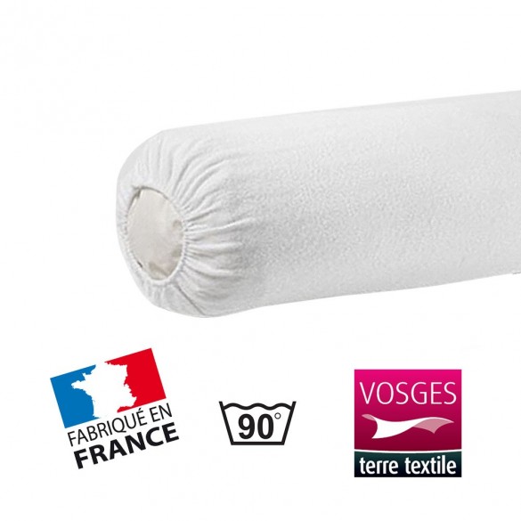 Housse protège traversin (traversin 140 cm) - 100% coton - France